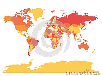 Simplified Blank Schematic Map Of World Cartoon Vector | CartoonDealer ...