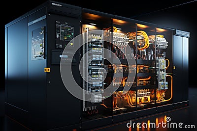Simplified Electrical Distribution Diagram Featuring Main, Transformer ...