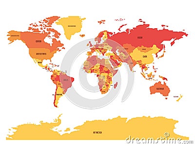 Simplified Schematic Map Of World Vector Illustration | CartoonDealer ...