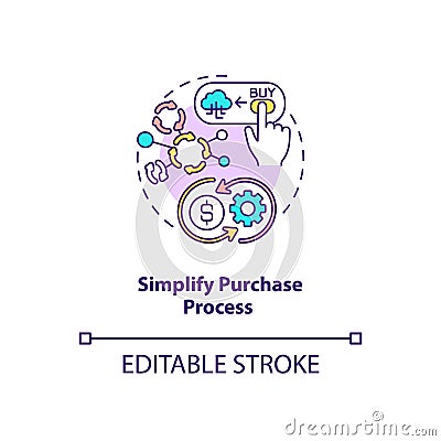 Simplifying Purchase Process Concept Icon Vector Illustration | CartoonDealer.com #208728714