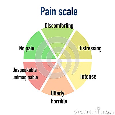 Human Body Pain Scale, Educational Sheet Vector Illustration ...