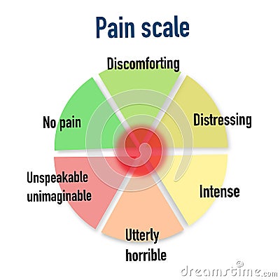 Human Body Pain Scale, Educational Sheet Vector Illustration ...