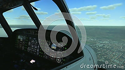 Simulator for Training Pilots of the Aircraft.Professional Flight ...