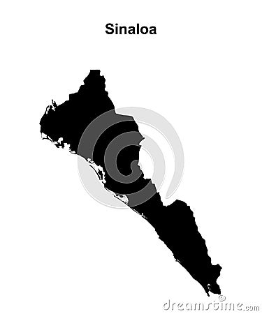 Sinaloa Outline Map Vector Illustration | CartoonDealer.com #360476356