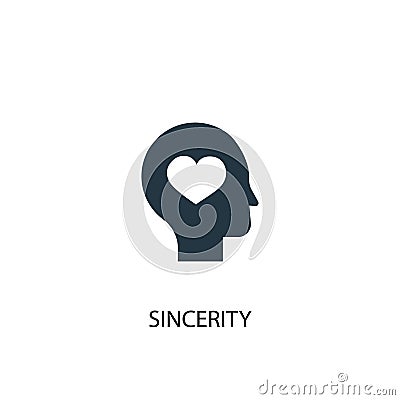 Sincerity Icon. Simple Element Vector Illustration | CartoonDealer.com ...