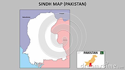 Sindh Map. Political Map Of Sindh. Sindh Map Of Pakistan With ...