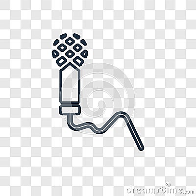 Sing Concept Vector Linear Icon Isolated On Transparent Background ...
