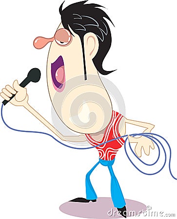 Romantic Singer Woman Isolated Stock Vector - Illustration of color ...