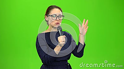 Singer Performs a Song. Green Screen Stock Video - Video of chroma ...