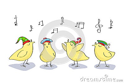 Singing Chicken Stock Vector - Image: 66512809