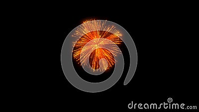 Single Firework Isolated on Black Background. 3d Animation 3d Render ...