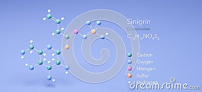Sinigrin Molecule, Molecular Structures, Allyl Glucosinolate, 3d Model ...