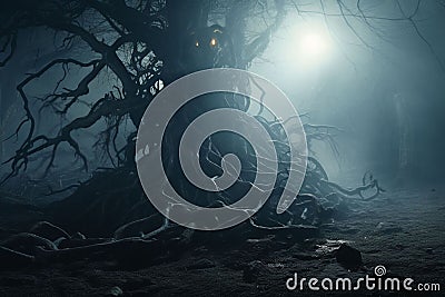 Sinister Haunted Tree Roots Sinister Tree Roots Royalty-Free Stock ...