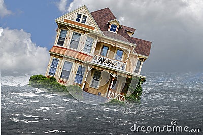 Sinking House Foreclosure Stock Photos - Image: 5565123
