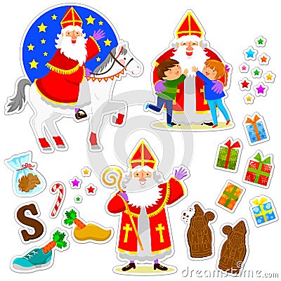 Sinterklaas Collection Cartoon Vector | CartoonDealer.com #62137271