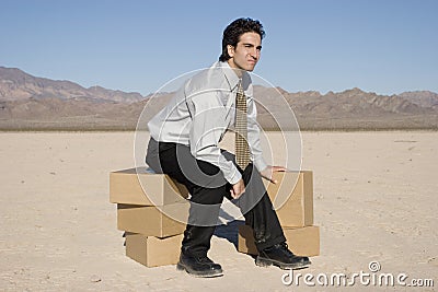 Sitting On Boxes Royalty-Free Stock Photo | CartoonDealer.com #3577233
