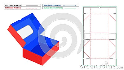 Six Corner Glued Tray, 6 Corner Box Dieline And Packaging Design ...