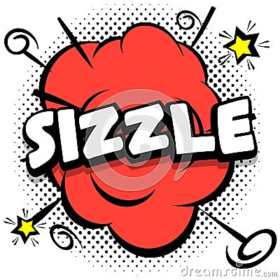 Sizzle Comic Bright Template With Speech Bubbles On Colorful Frames ...