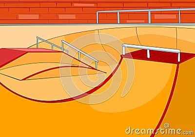 Skate Ramp Vector Illustration | CartoonDealer.com #27699962