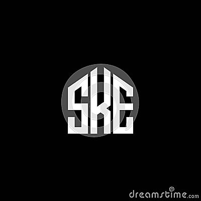 SKE Letter Logo Design On BLACK Background. SKE Creative Initials ...