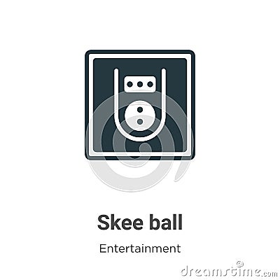 Skee Ball Vector Icon On White Background. Flat Vector Skee Ball Icon ...