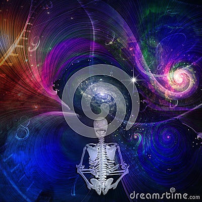 Skeletal Figures In Cosmos Royalty-Free Stock Photo | CartoonDealer.com ...