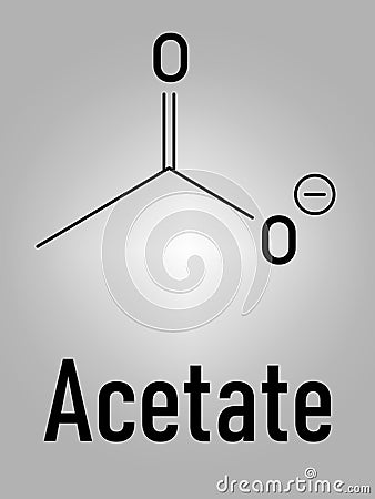 Skeletal Formula Of Acetate Anion, Chemical Structure. Cartoon Vector ...