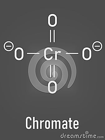 Skeletal Formula Of Chromate Anion, Chemical Structure. Cartoon Vector ...