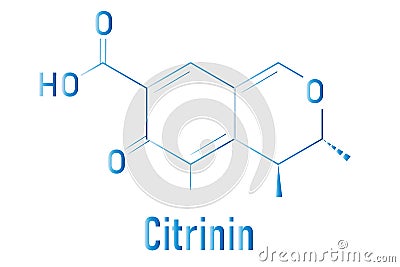 Skeletal Formula Of Citrinin Mycotoxin Molecule. Chemical Structure ...