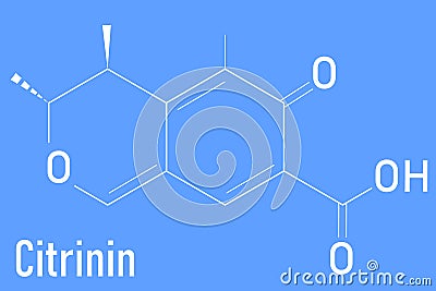 Skeletal Formula Of Citrinin Mycotoxin Molecule. Chemical Structure ...