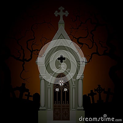 Skeleton In Crypt Cartoon Vector | CartoonDealer.com #61140125