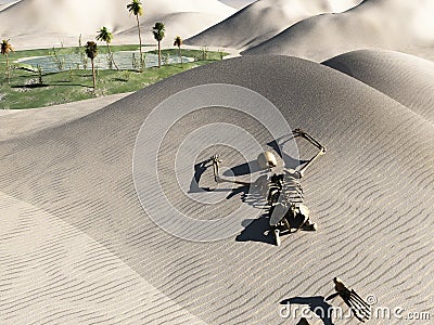 Skeleton In Desert Royalty-Free Stock Photography | CartoonDealer.com ...