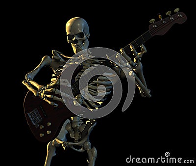 Skeleton Playing Guitar Royalty Free Stock Images - Image: 2491099