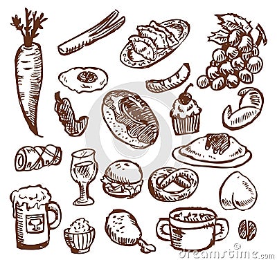 Sketch Food Stock Photo - Image: 16452680