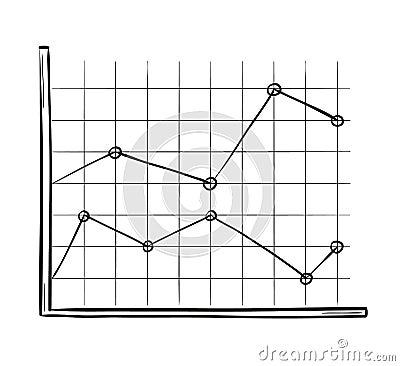 Sketch Of The Line Chart Stock Image - Image: 38666351