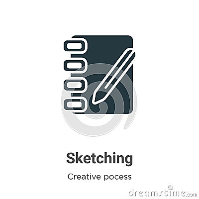 Sketching Vector Icon On White Background. Flat Vector Sketching Icon ...