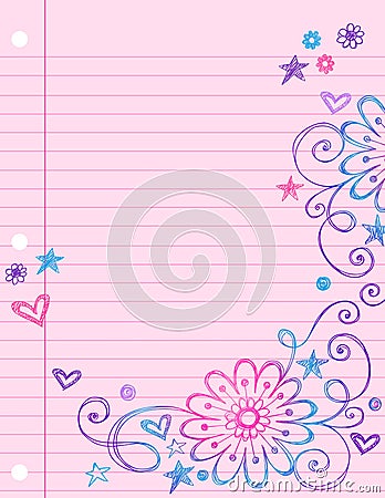 Sketchy Doodles On Notebook Paper Vector Royalty Free Stock Photo ...