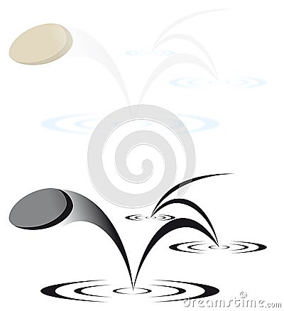 Skipping Stone Vector Illustration Royalty Free Stock Photography ...