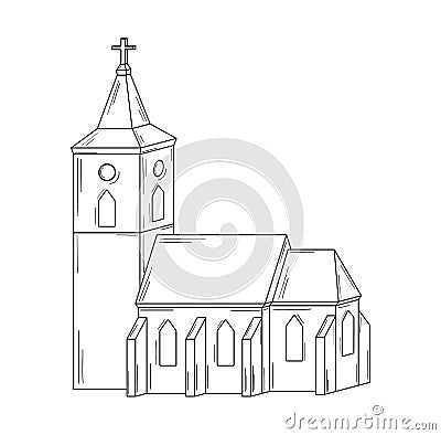 Skizze Der Kirche Stock Abbildung - Bild: 53095504