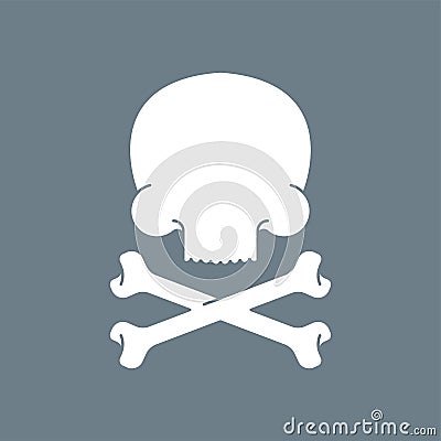 Skull And Bones. Death Symbol. Crossbones Skeleton. Vector Illus ...