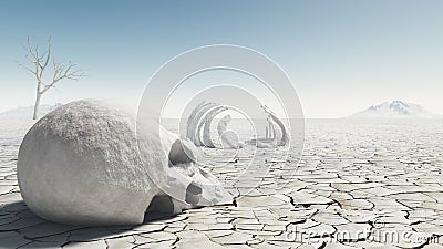 Skull In The Desert Royalty Free Stock Photo - Image: 17077675