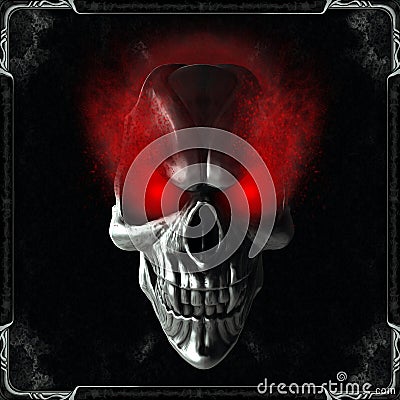 Skull With Glowing Red Eyes Stock Image | CartoonDealer.com #134814559