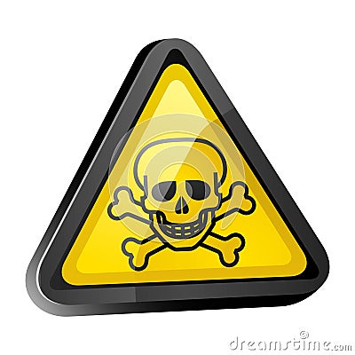 The Skull Is A Warning Sign Vector Illustration | CartoonDealer.com ...