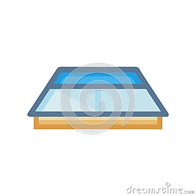 Skylight Icon For Natural Light Access Cartoon Vector | CartoonDealer ...