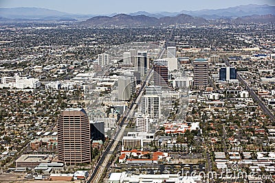 Skyline Of MidTown Phoenix Stock Images - Image: 29605264