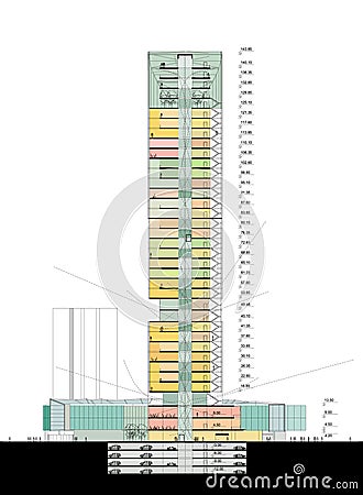 Skyscraper Section Stock Image - Image: 13450931