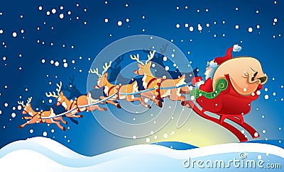 Sledge With Santa Claus Royalty Free Stock Photos - Image: 17134418
