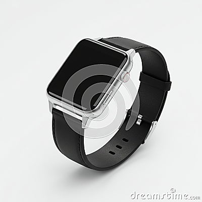 A Sleek Smartwatch With A Minimalist Design Features A Rectangular ...