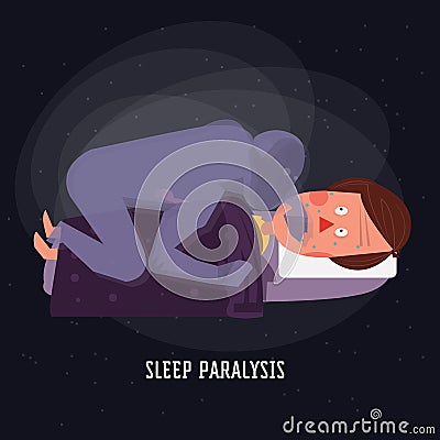 Sleep Paralysis. Ghost. Devil - Cartoon Vector | CartoonDealer.com ...