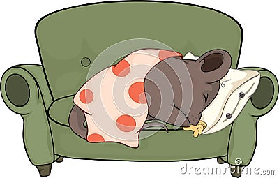 Sleeping Mouse Cartoon Stock Image - Image: 35760261